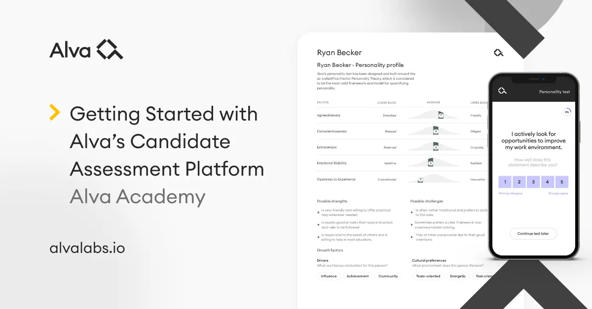 Getting started with Alva’s candidate assessment platform
